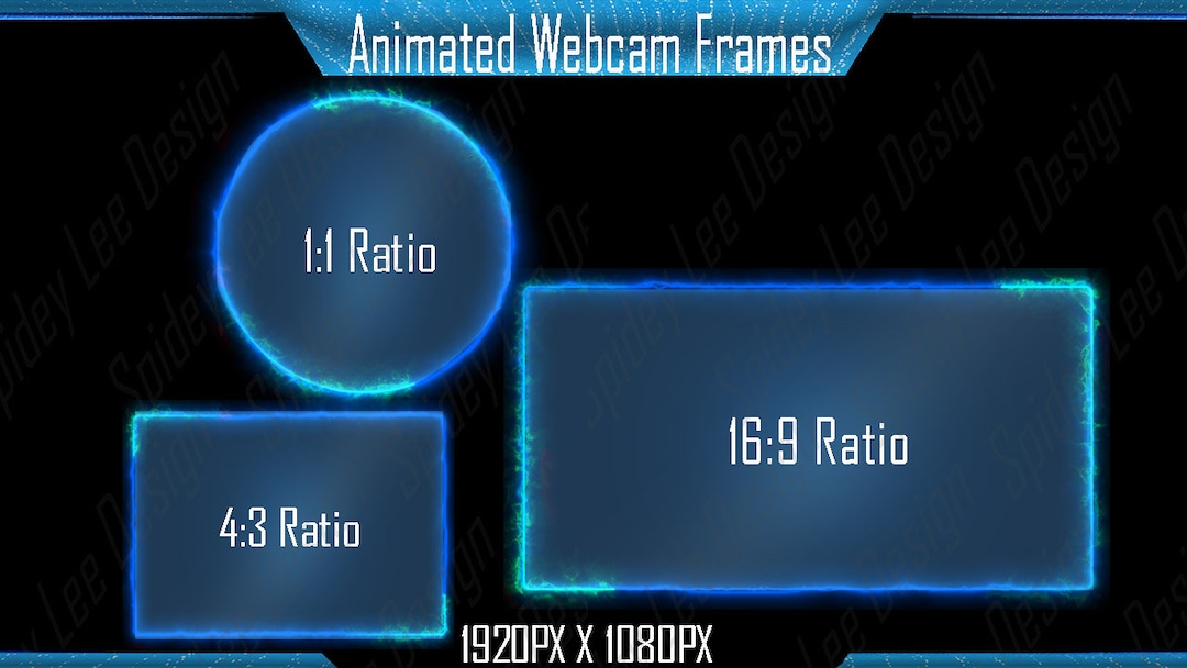 Animated Blue Pulse Webcam Overlays, Animated Webcam Overlays, Animated ...