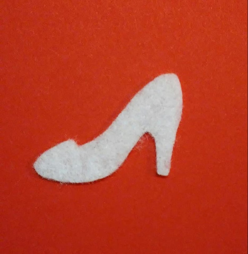 High Heel Glass Slipper Ruby Slipper Felt Cut Out for Wax | Etsy