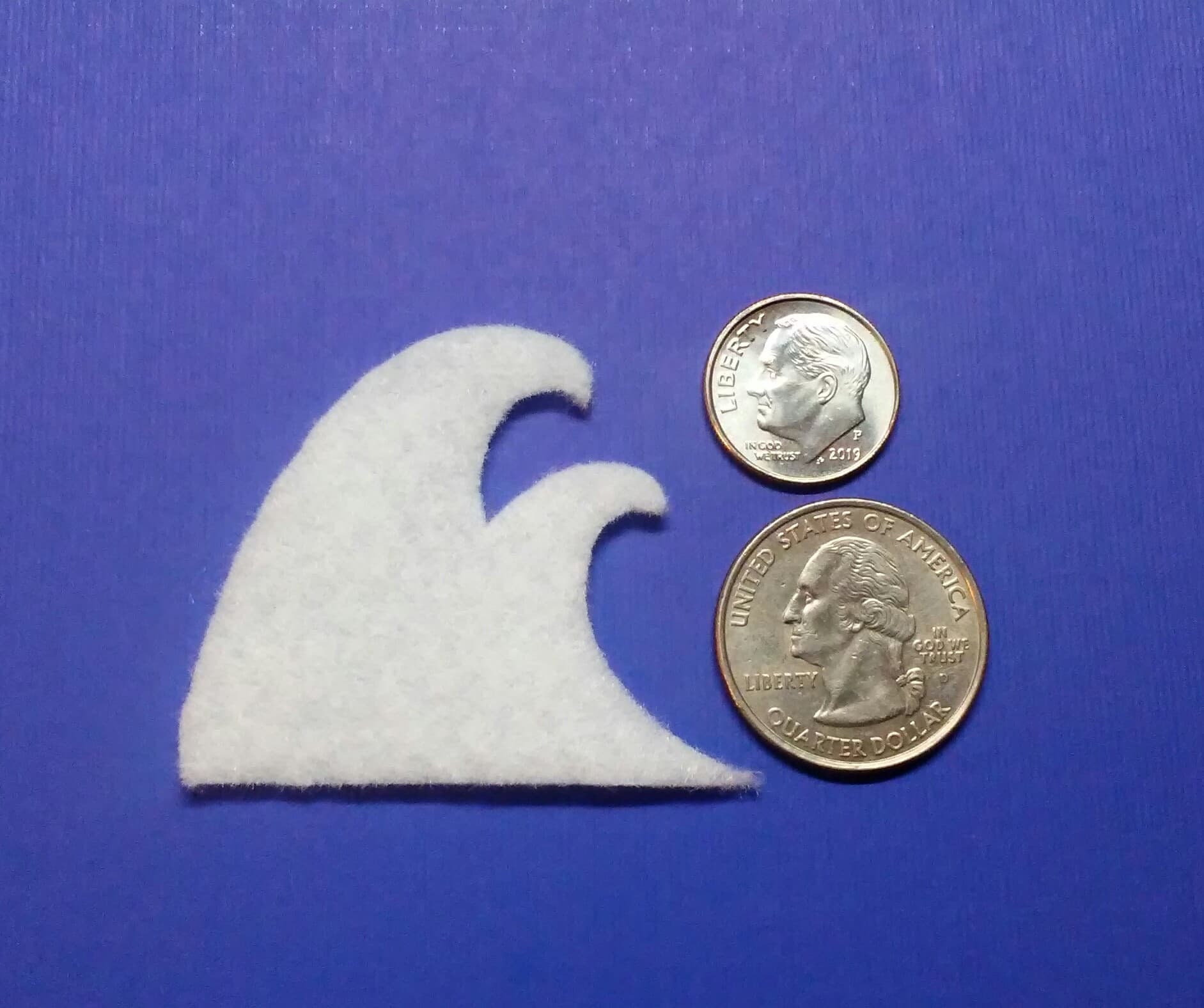 Waves Felt Cut Outs for wax dipping and other projects white | Etsy