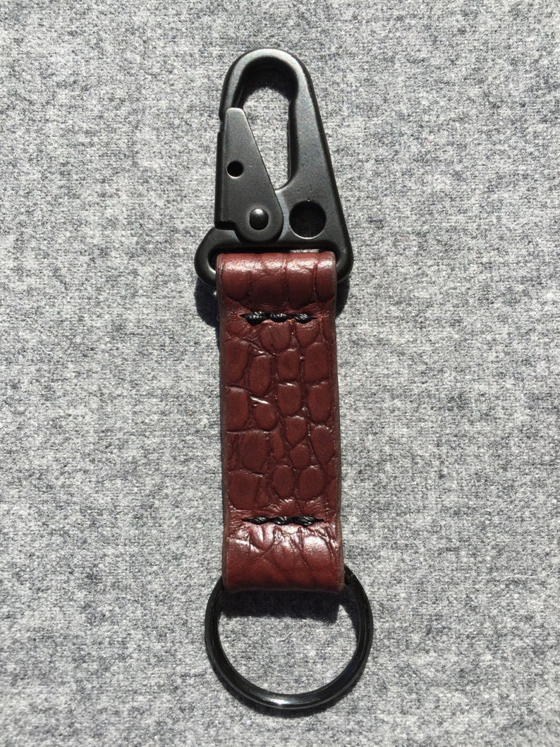 Handmade Leather Keychain/ HK Hook Keyring/ Leather Keyfob/ | Etsy