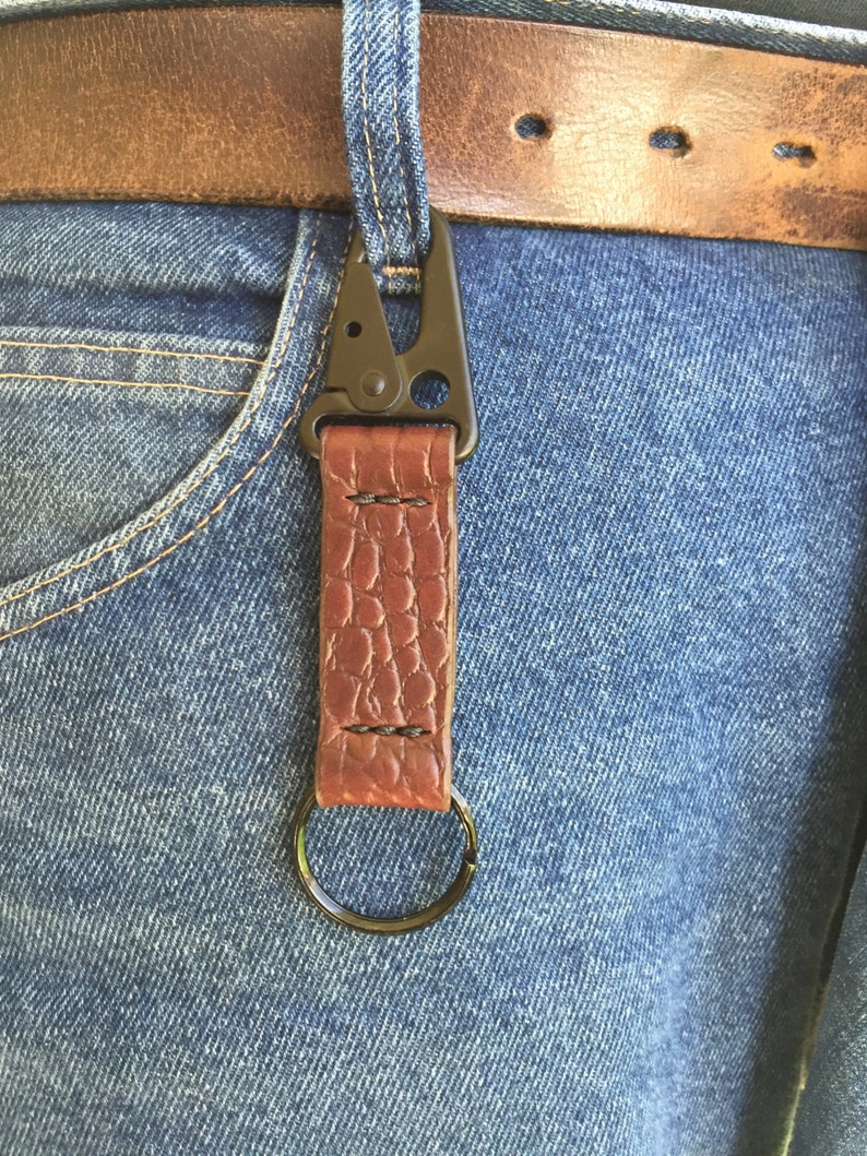 Handmade Leather Keychain/ HK Hook Keyring/ Leather Keyfob/ | Etsy