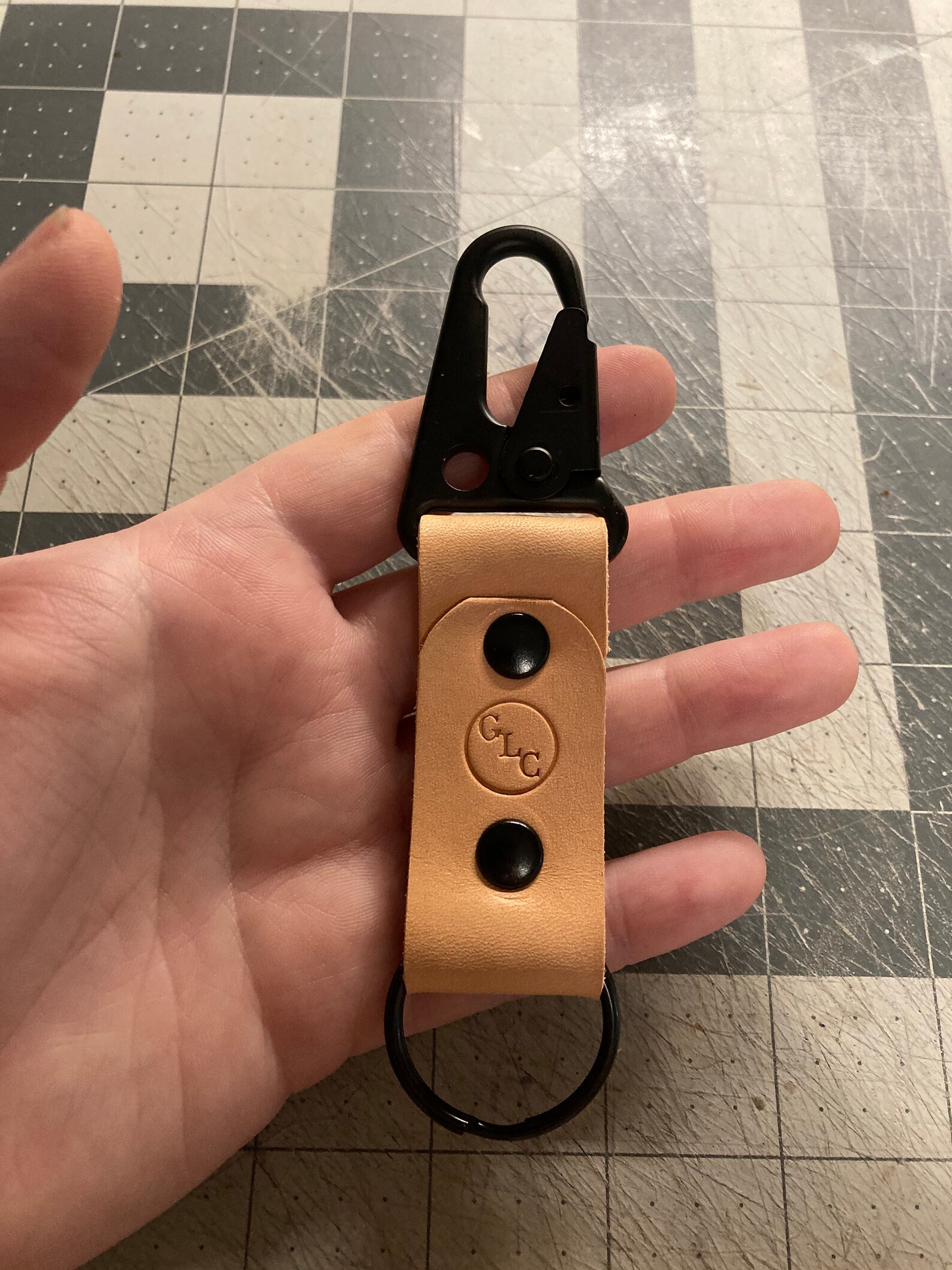 Handmade Leather Keychain/ HK Hook Keyring/ Leather Keyfob/ Leather ...