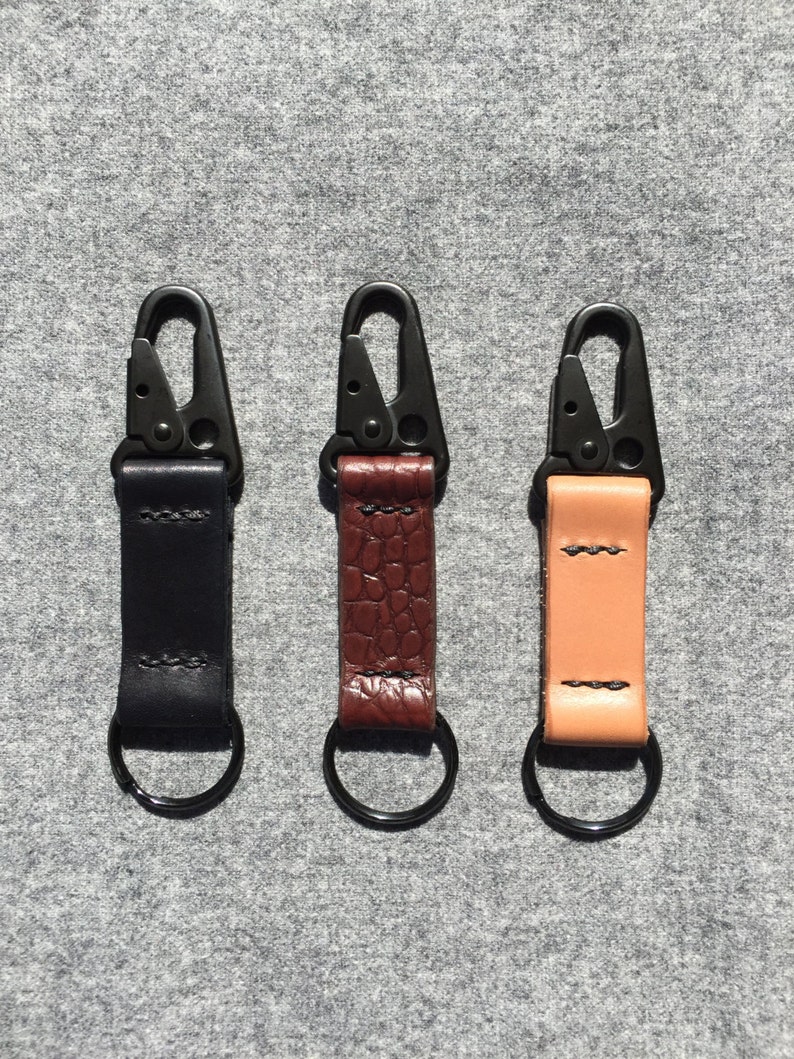 Handmade Leather Keychain/ HK Hook Keyring/ Leather Keyfob/ | Etsy