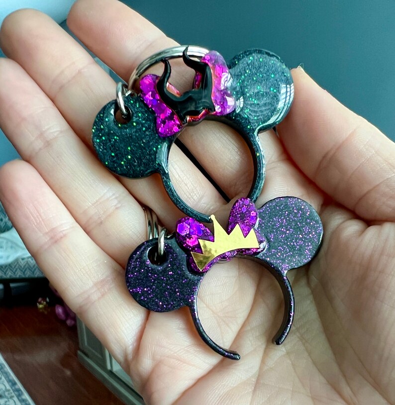 Villain-inspired Mickey Ear Keychain - Etsy