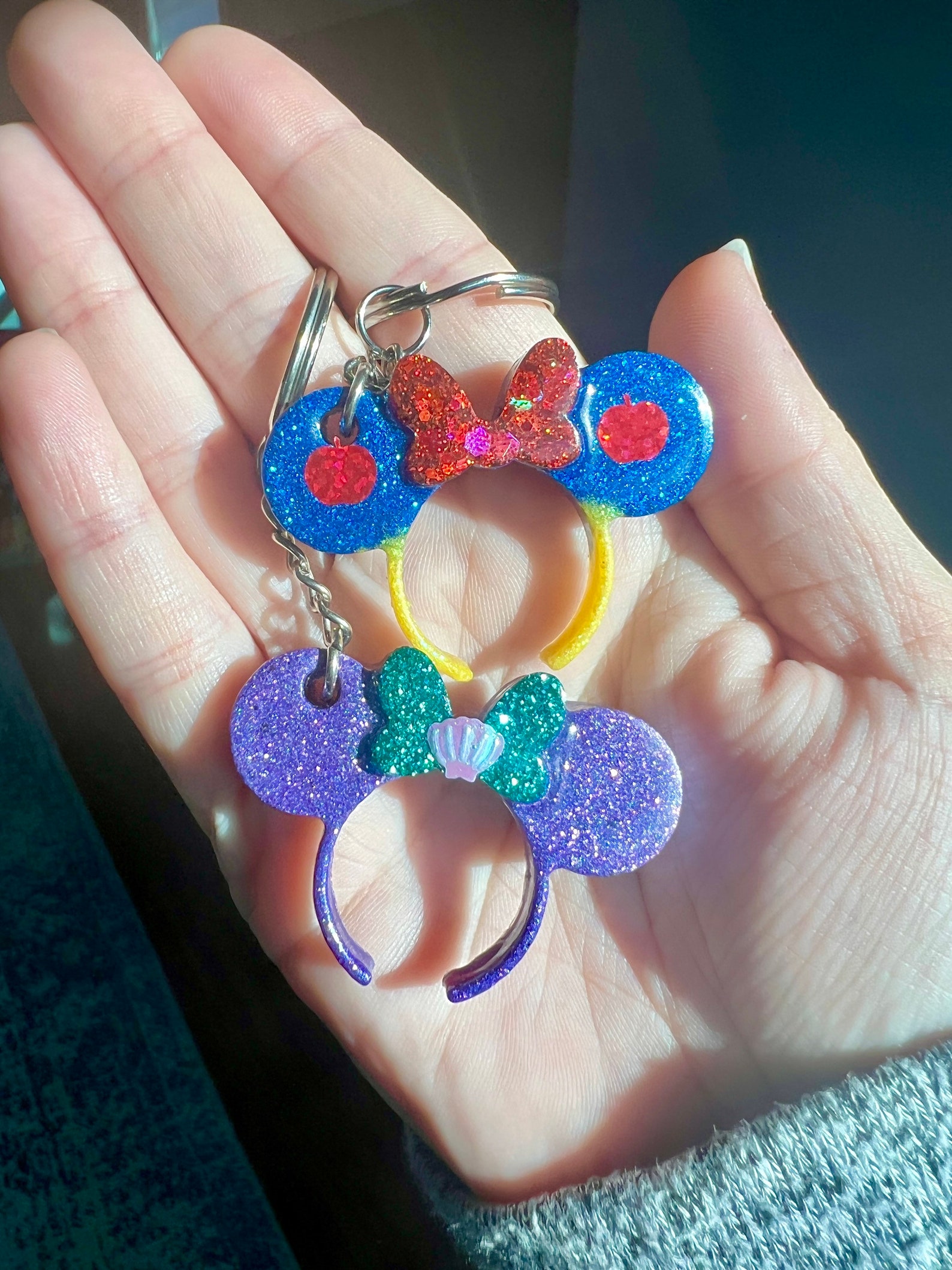 Princess-inspired Minnie Ear Keychains - Etsy