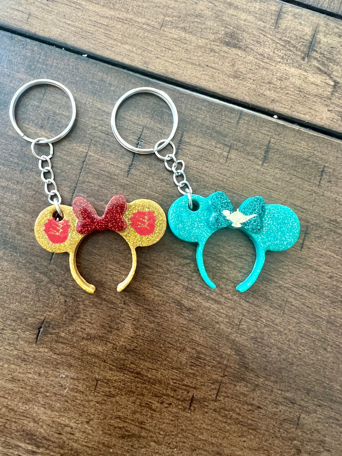 Princess-inspired Minnie Ear Keychains - Etsy