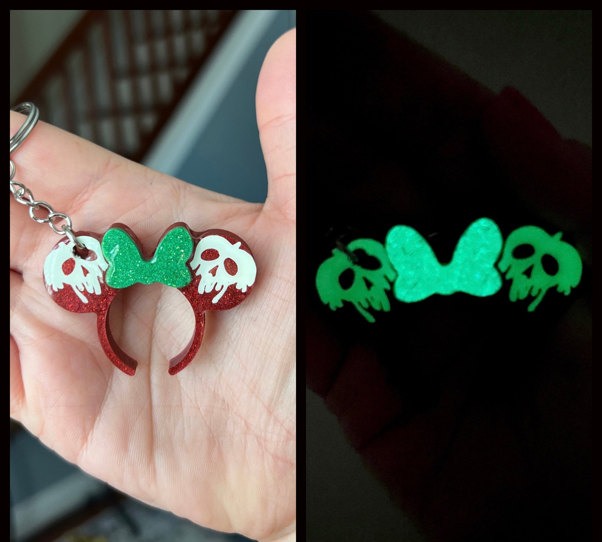 Villain-inspired Mickey Ear Keychain - Etsy