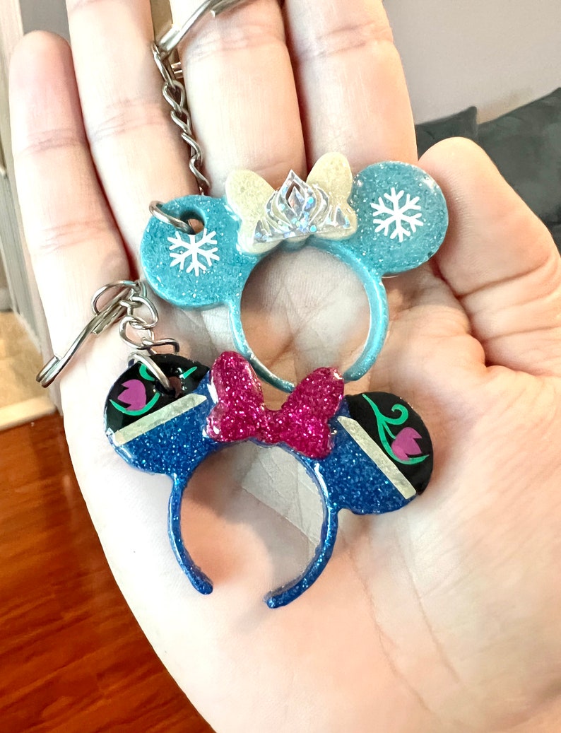 Princess-inspired Minnie Ear Keychains - Etsy