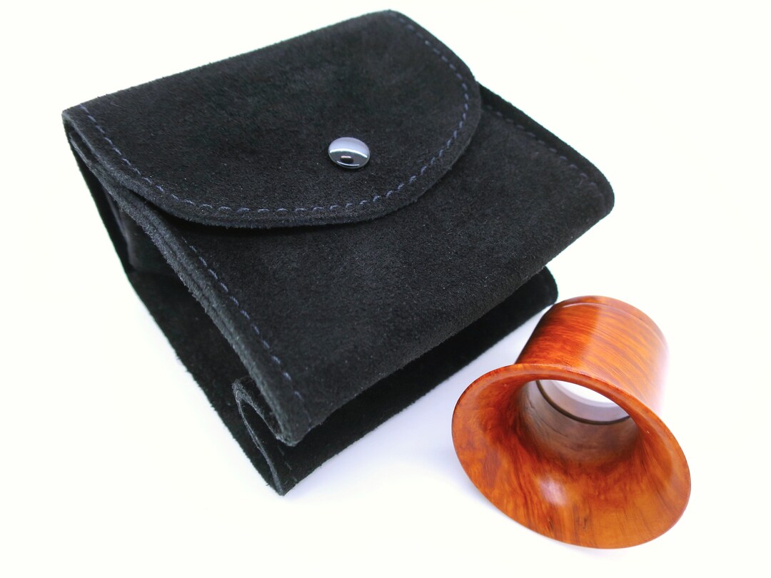 Cartier Prive' 10x Loupe: Burl Wood, Suede Pouch & Polishing Cloth - Etsy