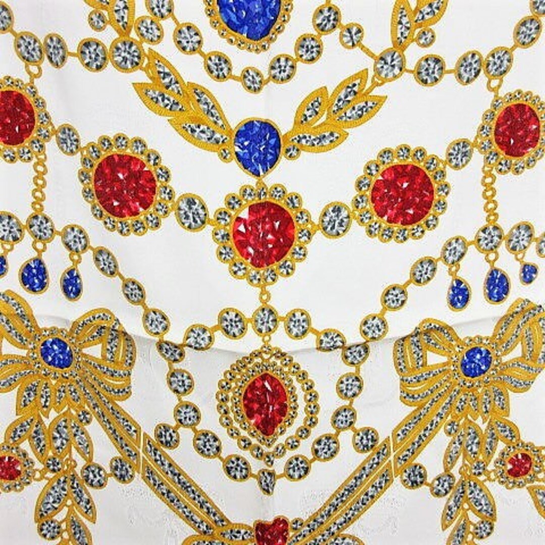 AUTHENTIC CARTIER SCARF in Silk With the Patiala Jewelry Motif Includes ...