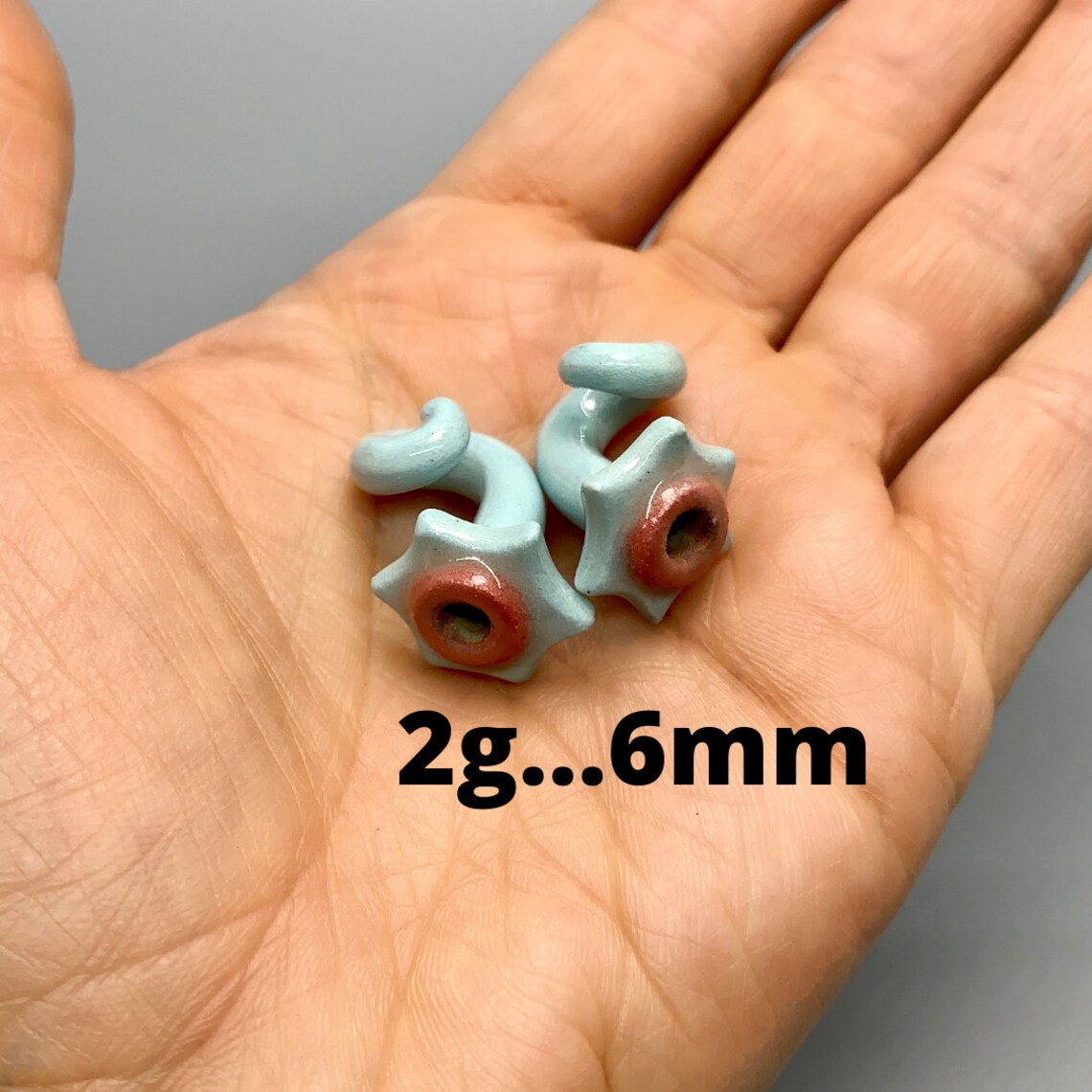 Ceramic Ear Gauges. 00 Gauge 0 Gauge 2 Gauge. Turquoise and | Etsy