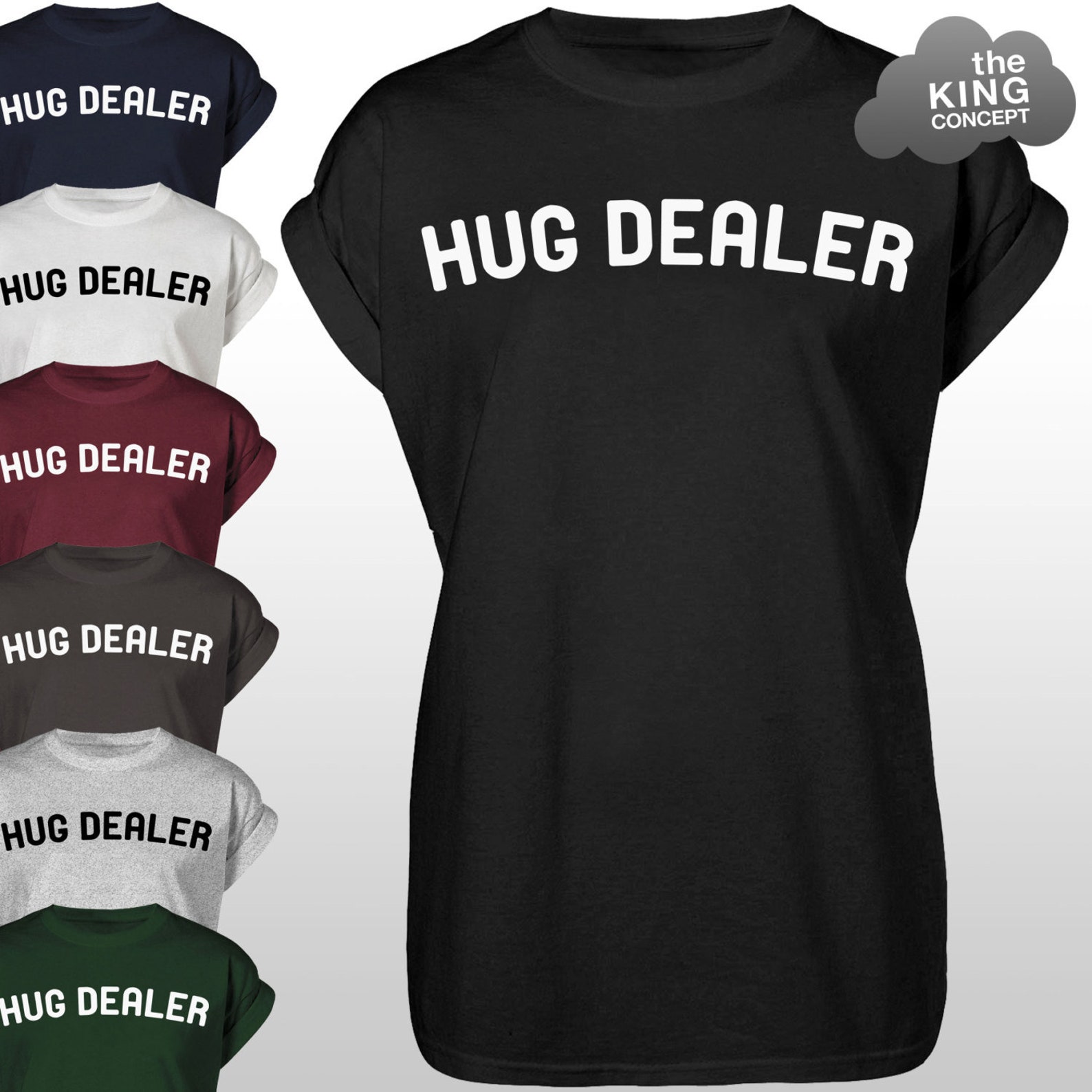 Hug Dealer T-shirt Top Tumblr Funny Slogan Gift Hugger Blogger Cuddle ...