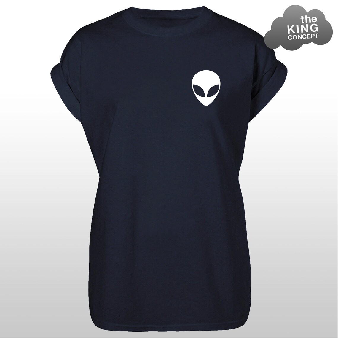 Alien Head T-shirt Top Tee Alian UFO Space Grunge Pocket - Etsy UK