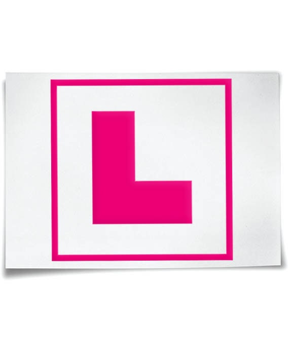Hen Night L Plate Iron on T-shirt Transfer Learner Pink Party L-plate ...