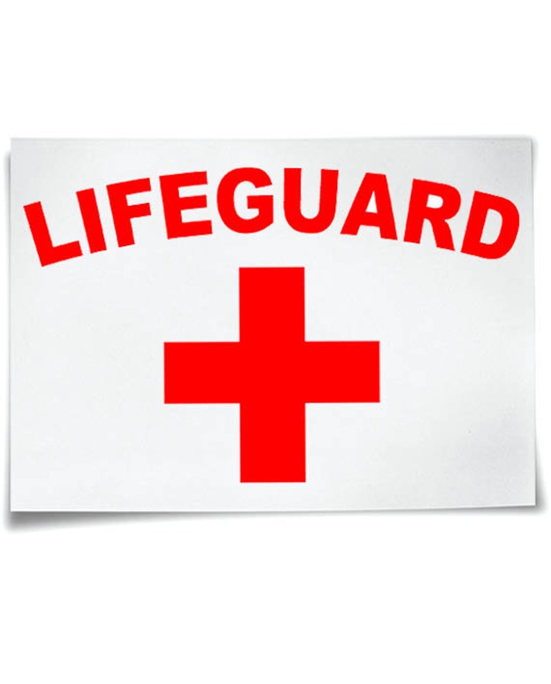 Lifeguard Iron on T-shirt Transfer Logo Baywatch Freshers Stag Night ...