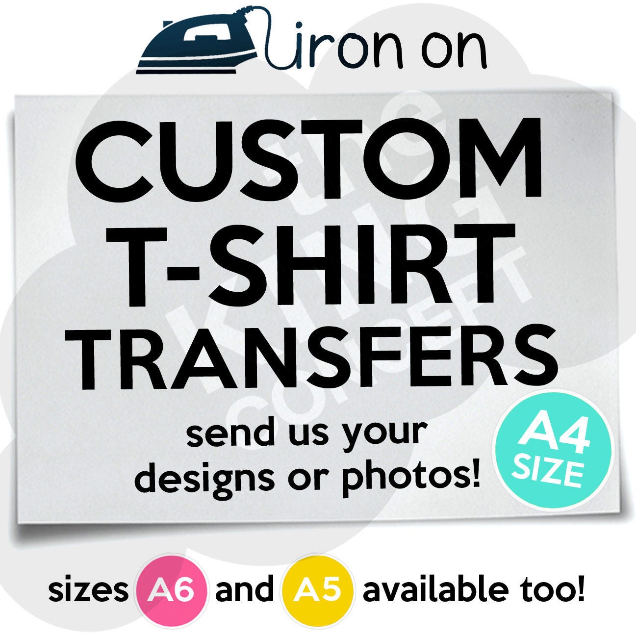 Custom Iron on T-shirt Transfers Personalised Your Image Photo - Etsy