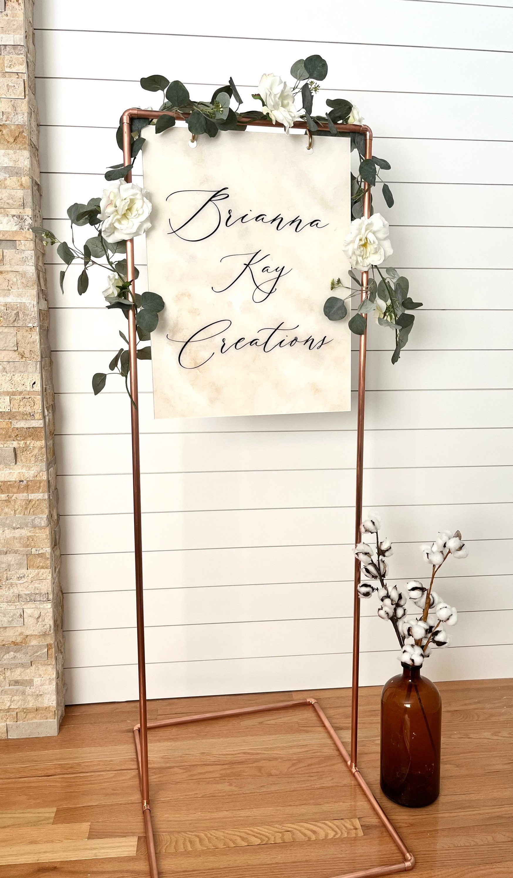 Copper Wedding Sign Holder - Etsy
