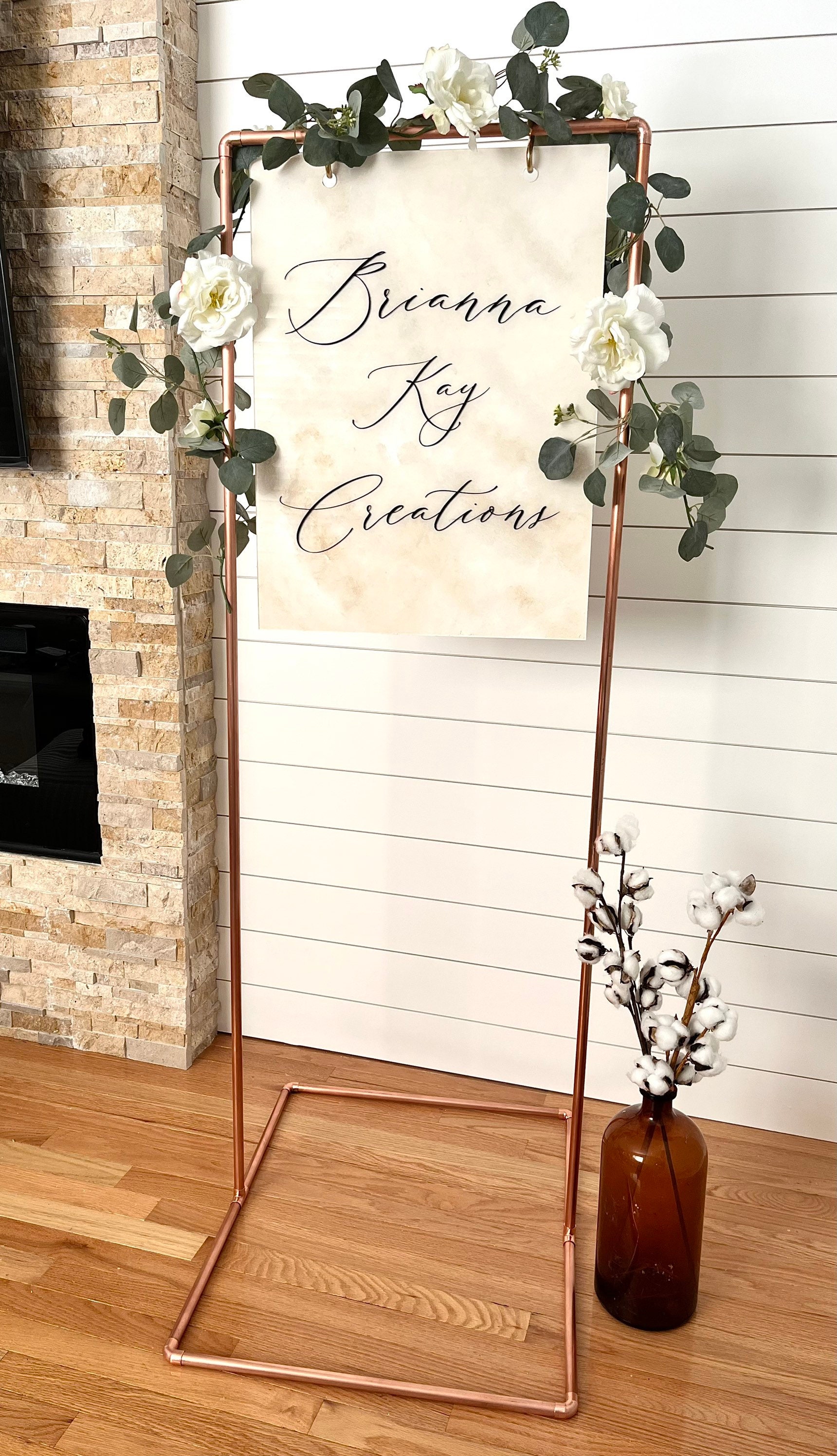 Copper Wedding Sign Holder - Etsy