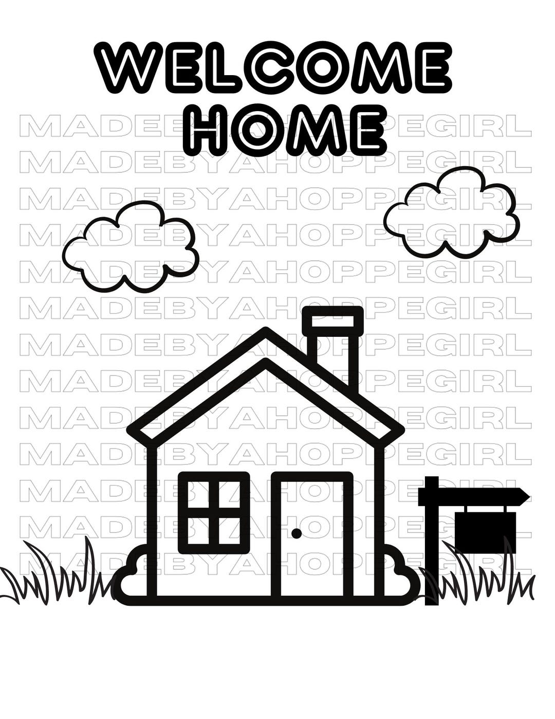 Open House Coloring Page for Realtors or Lenders and Kids - Etsy