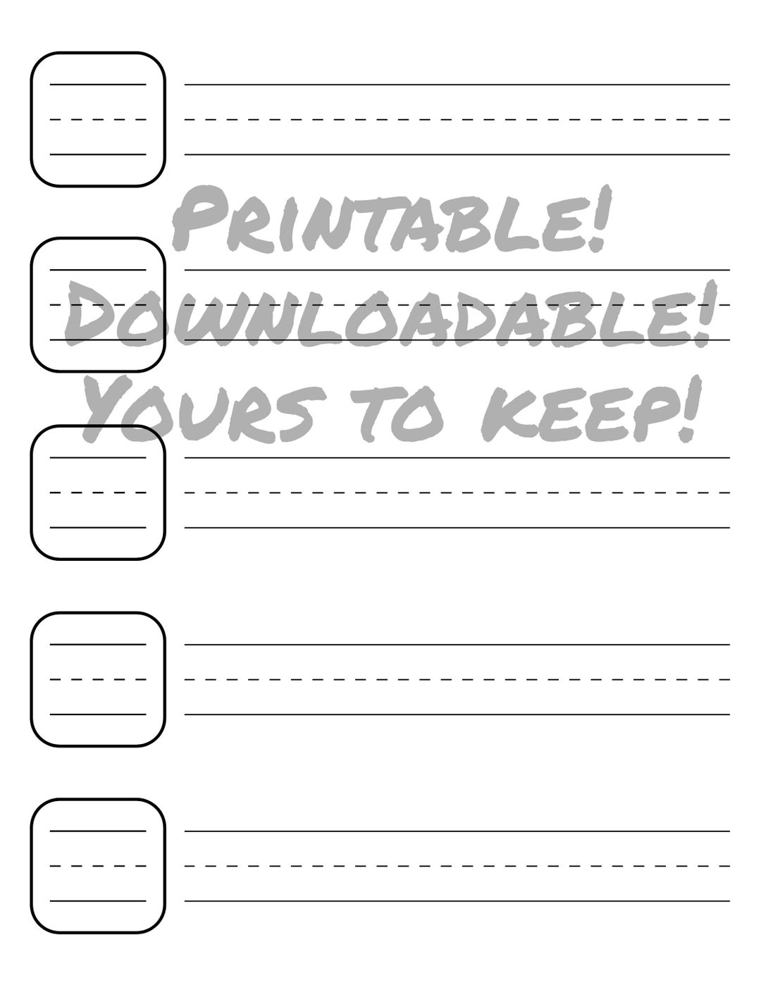 Printable Letter Writing Practice Paper (standard 8.5" X 11") - Etsy