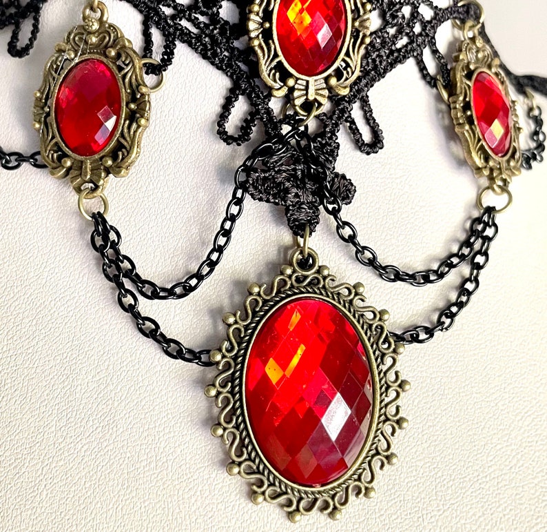 Beautiful Statement Choker Handmade Black Lace Gothic - Etsy