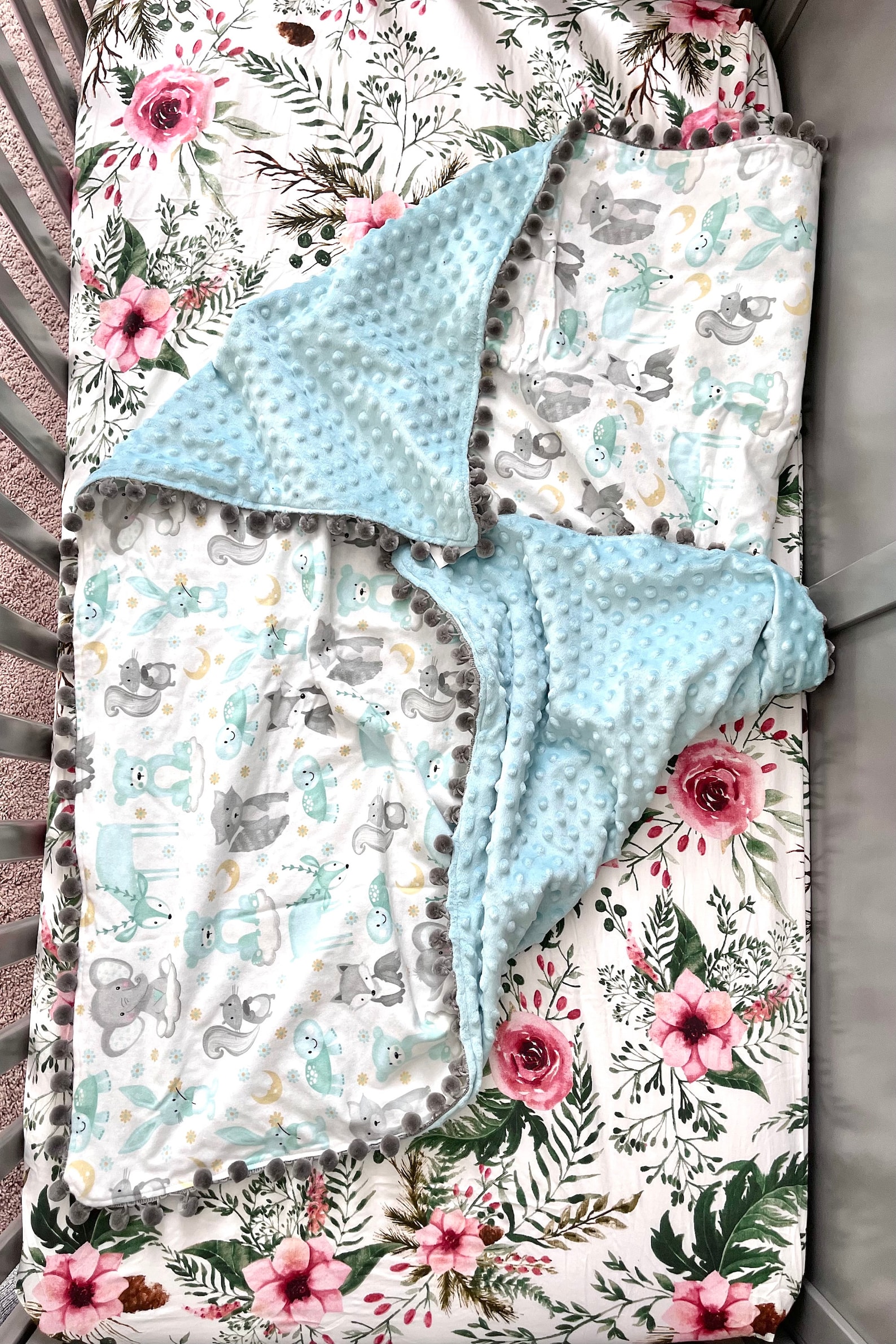 Minky Baby Blanket Minky Blankets Baby Gift Crib Blanket - Etsy