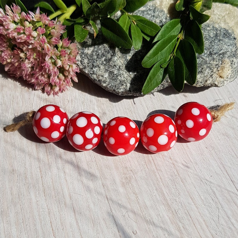 Polka Dot Beads - Etsy