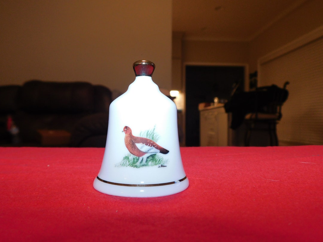 Danbury Mint Mini Bell Official State Bird Collection Alaska Willow ...