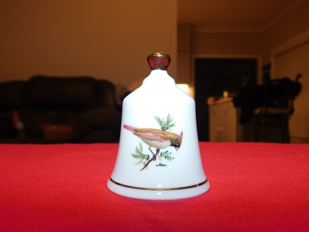 Danbury Mint Mini Bell Official State Bird Collection Virginia Cardinal ...