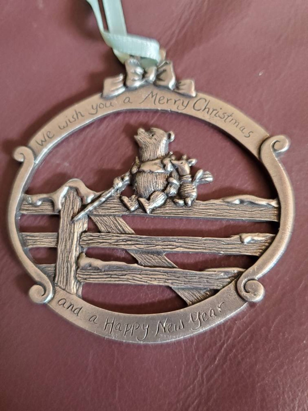 Vintage Pewter Winnie the Pooh Holiday Ornament Disney/danforth Pewter ...