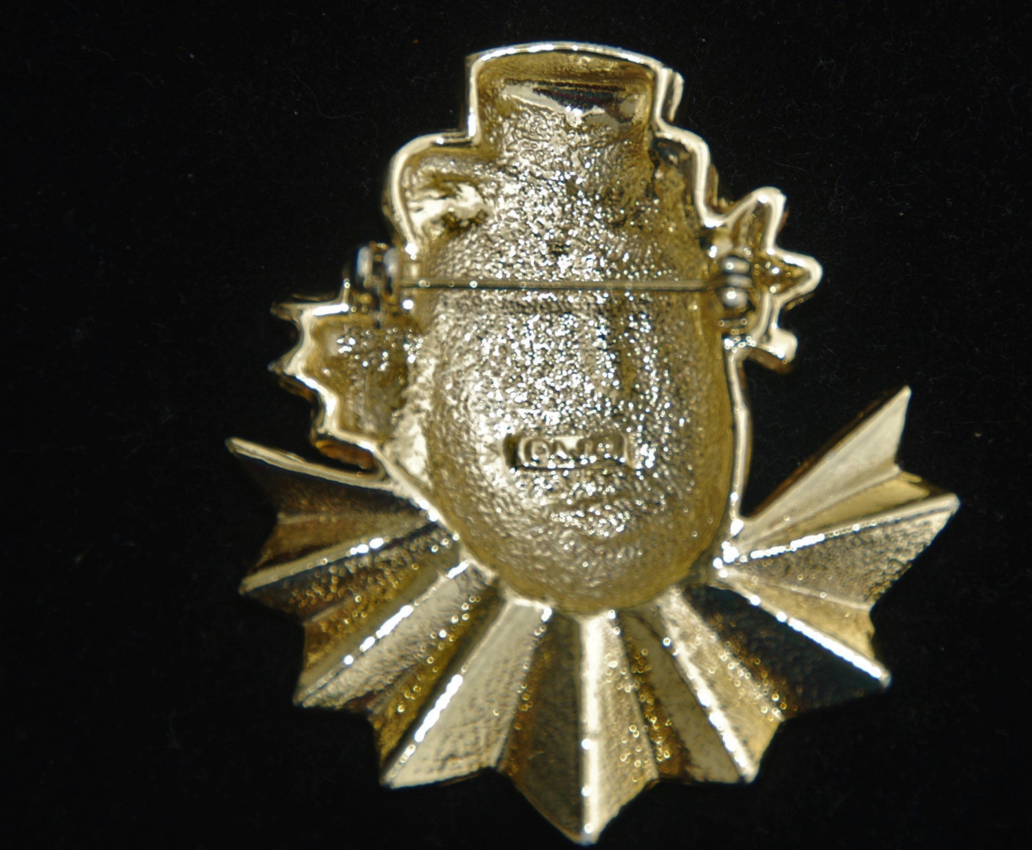 AJC Gold Tone Clown Brooch / Pin - Etsy