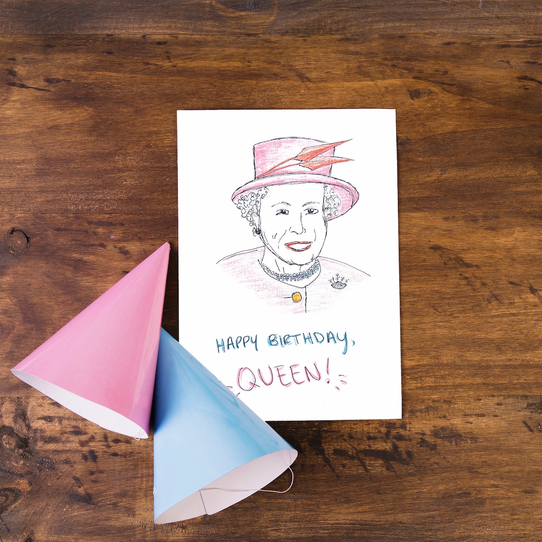 Happy Birthday Queen Card - Etsy