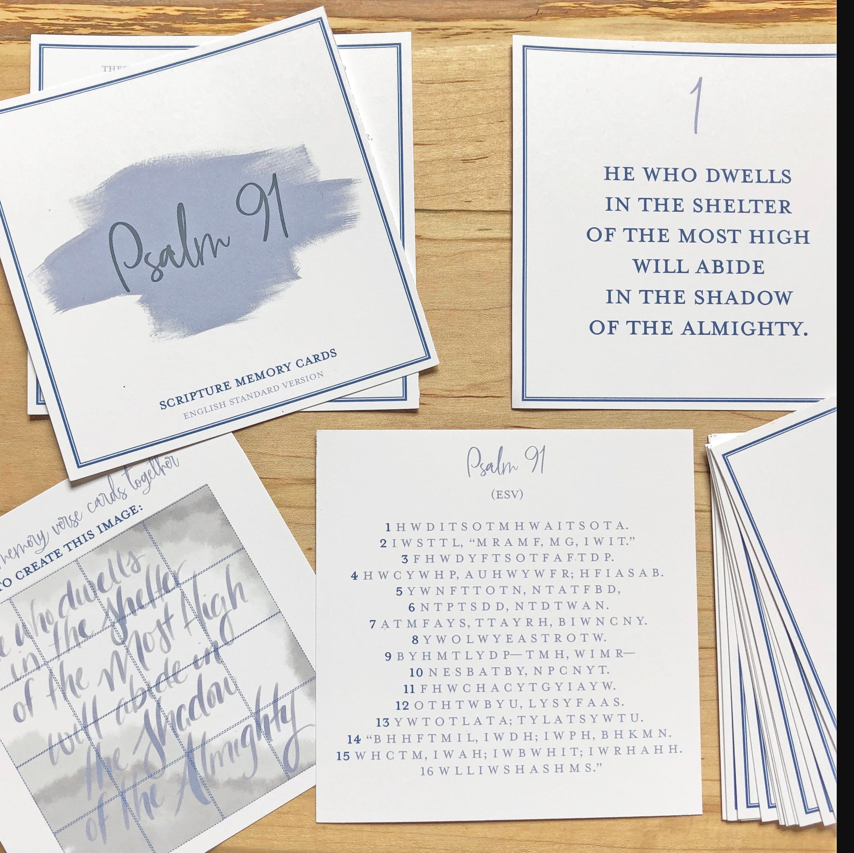 Psalm 91 Scripture Memory Cards (printable Version) - Etsy