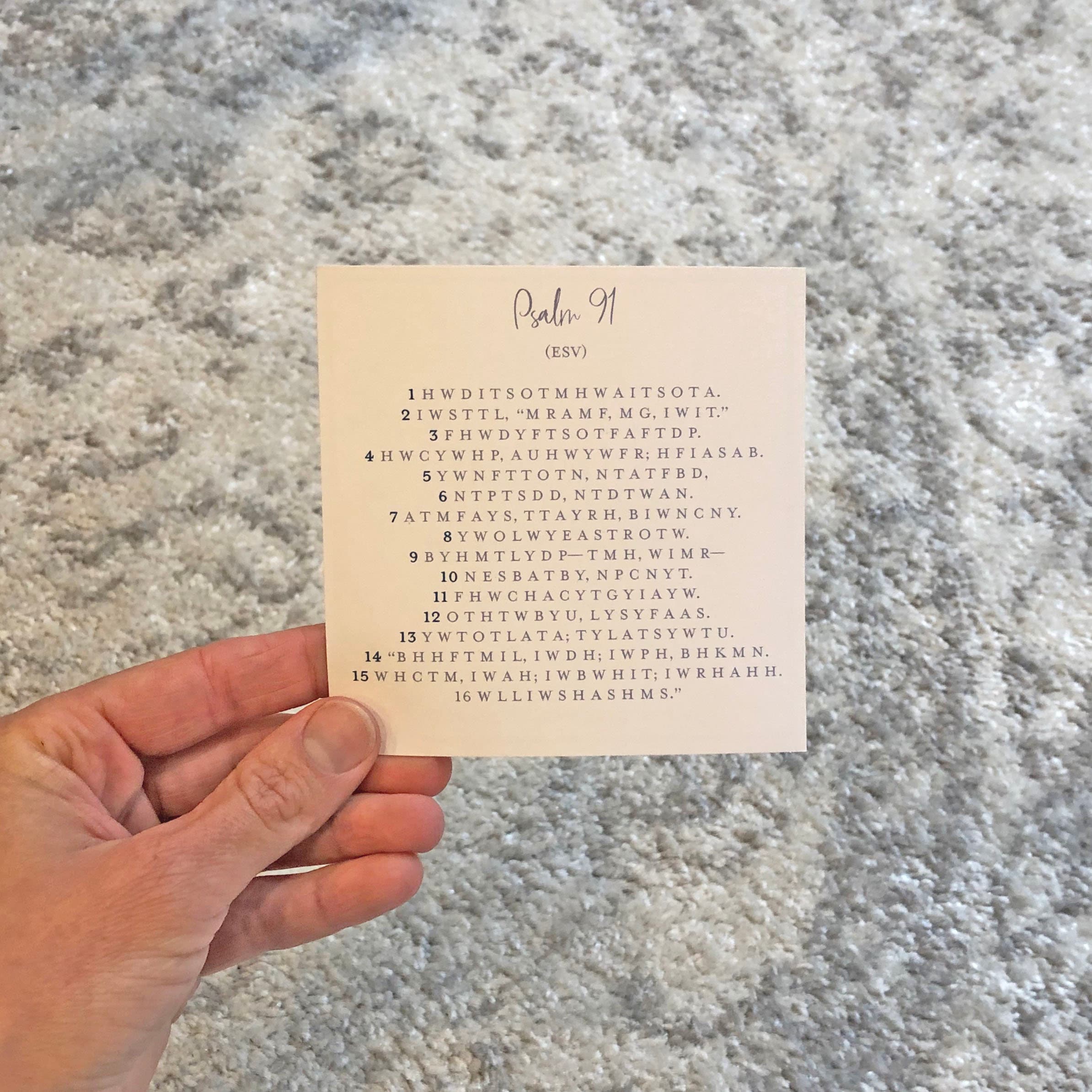 Psalm 91 Scripture Memory Cards (printable Version) - Etsy