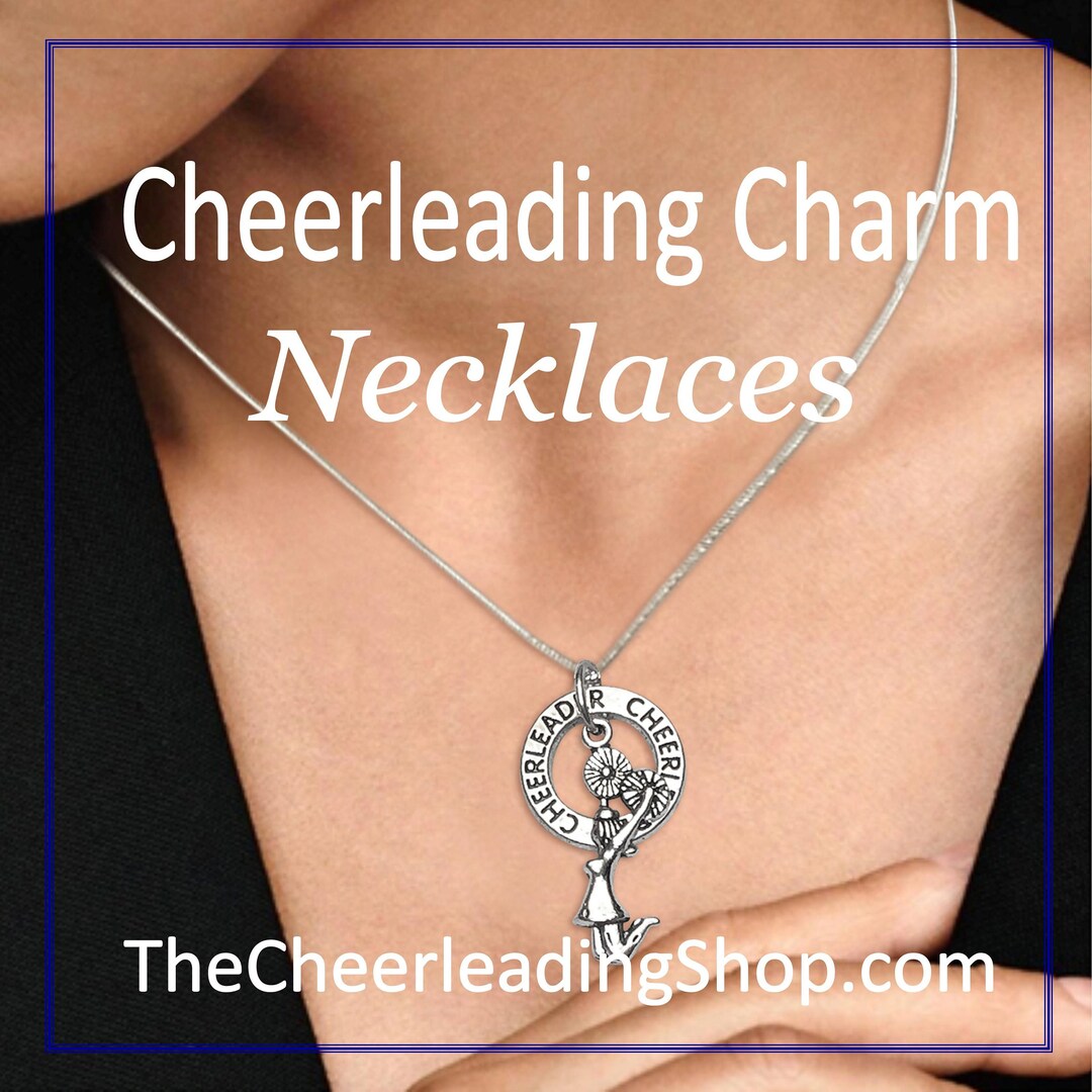 Sterling Silver Cheerleader Charm Necklace, Cheerleading Jewelry ...