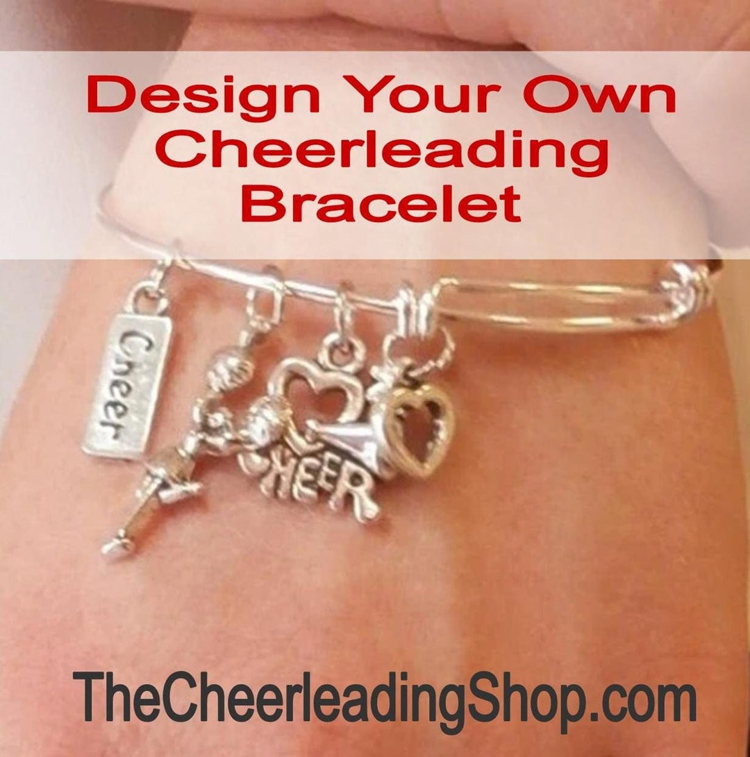 Design Your Own CUSTOM Cheerleading BRACELET, Personalized Cheerleader ...