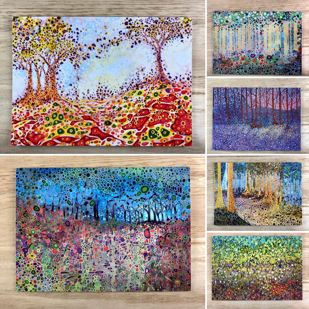 Particle Landscape Art Card Set by Karen Williams-brusubardis (5x7) - Etsy