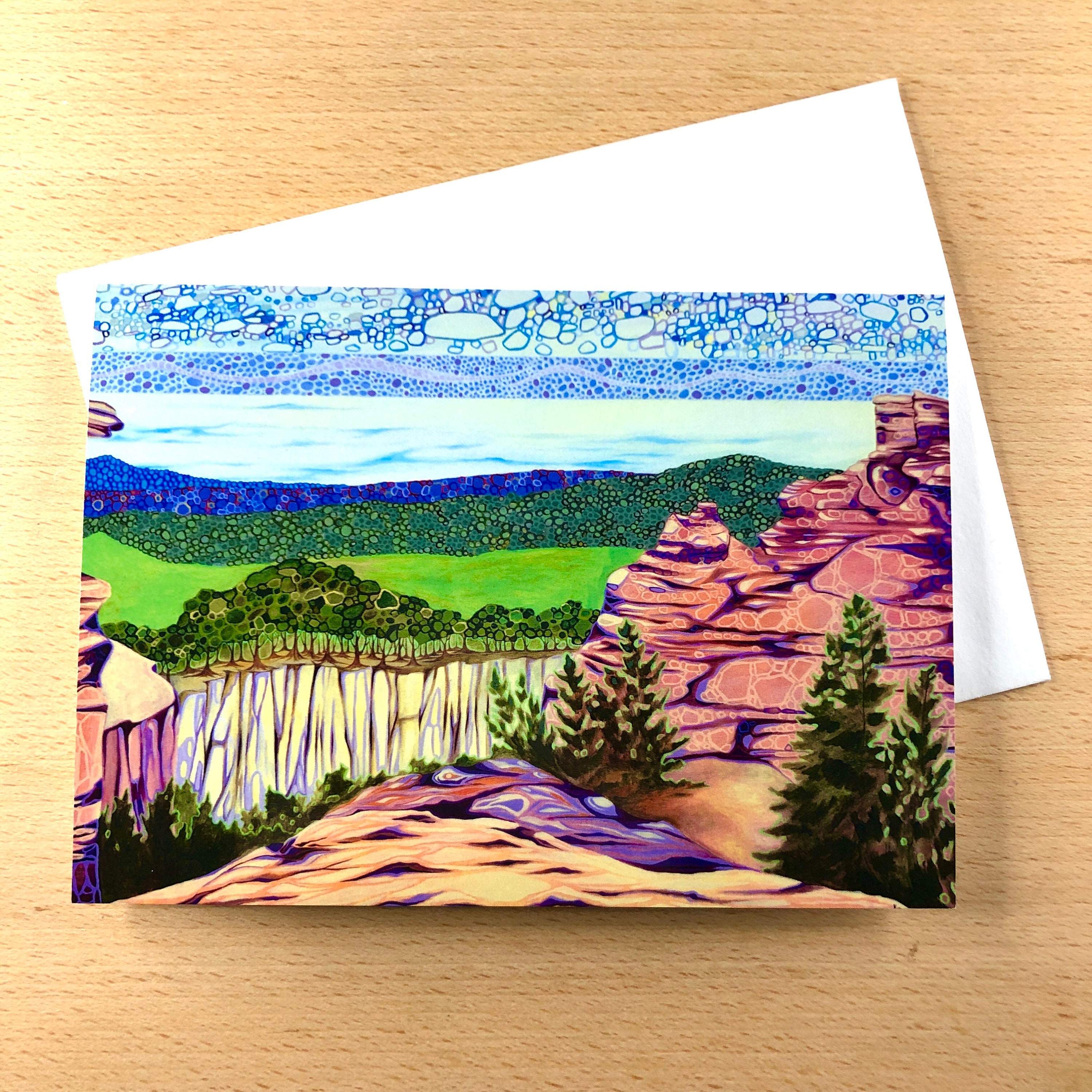 5x7 Blank Greeting Cards of River and Mountain Themed - Etsy