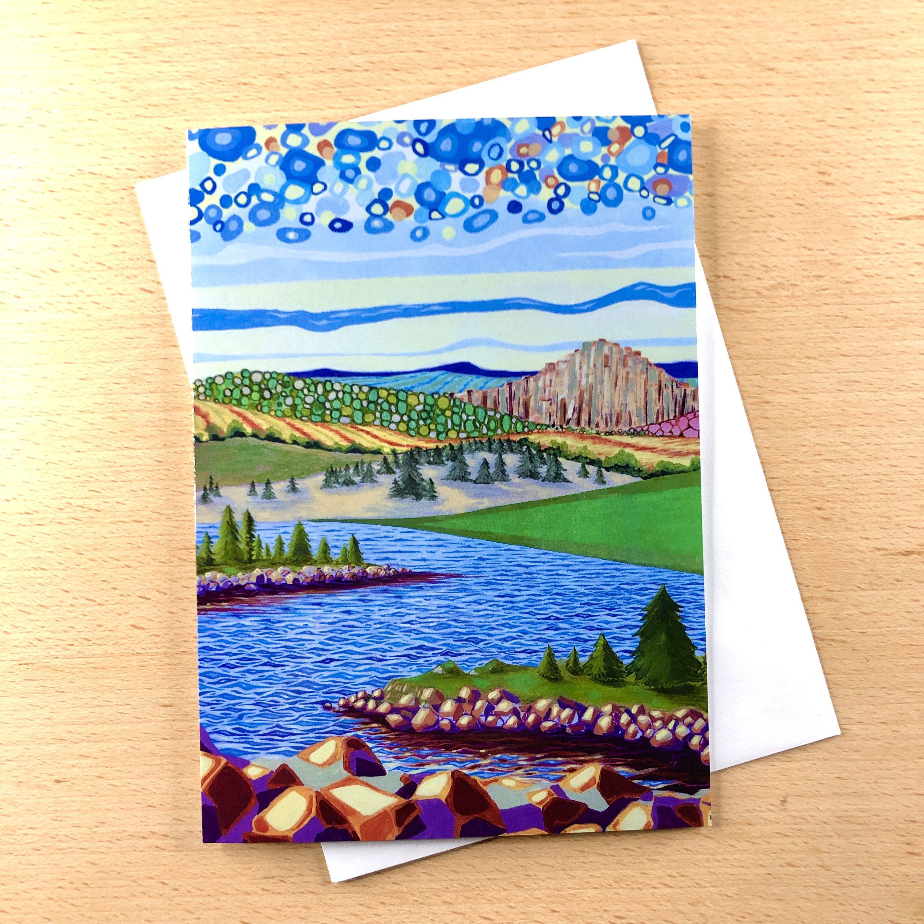 5x7 Blank Greeting Cards of River and Mountain Themed - Etsy