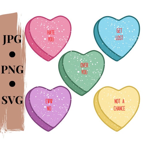 Snarky Candy Hearts Download JPG PNG SVG - Etsy