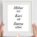 Mehar Kari Dateya in Punjabi and English Gurbani Calligraphy Sikh Art ...