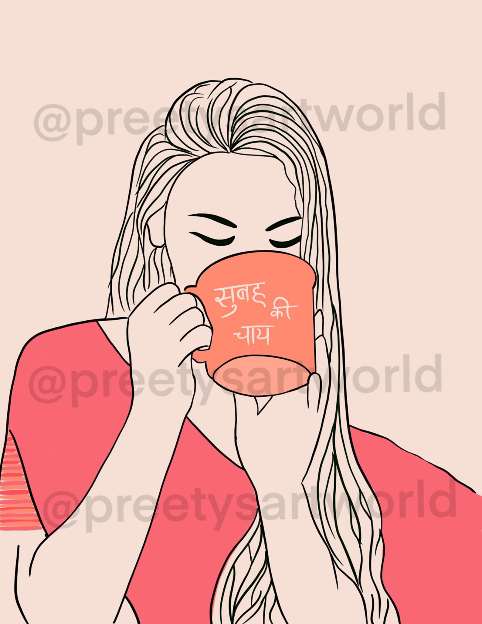 Set of 3 Chai Art| Indian Tea Illustration | Tea Lovers Artwork ...