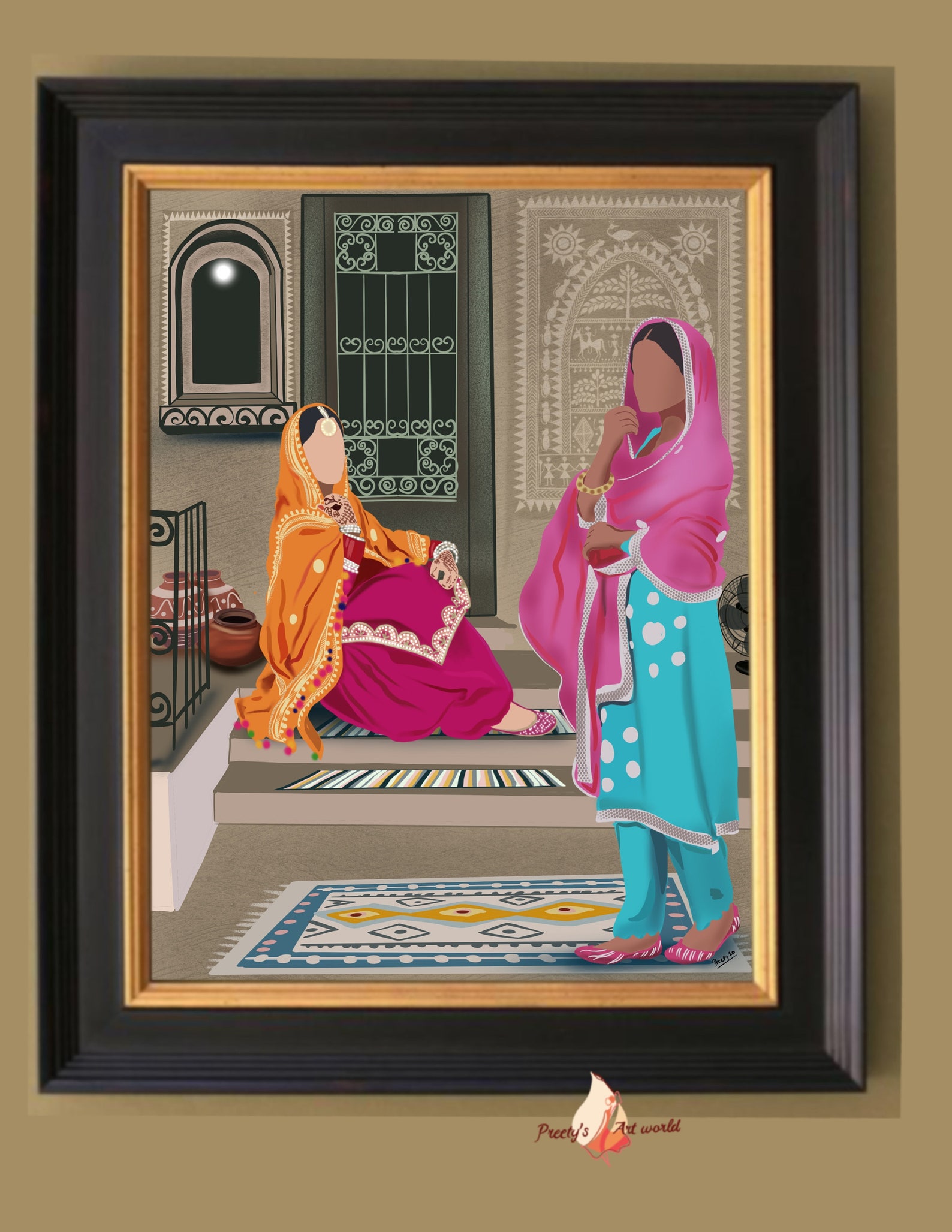 Punjabi Art Print I Indian Ethnic Home Décor I Traditional Indian ...