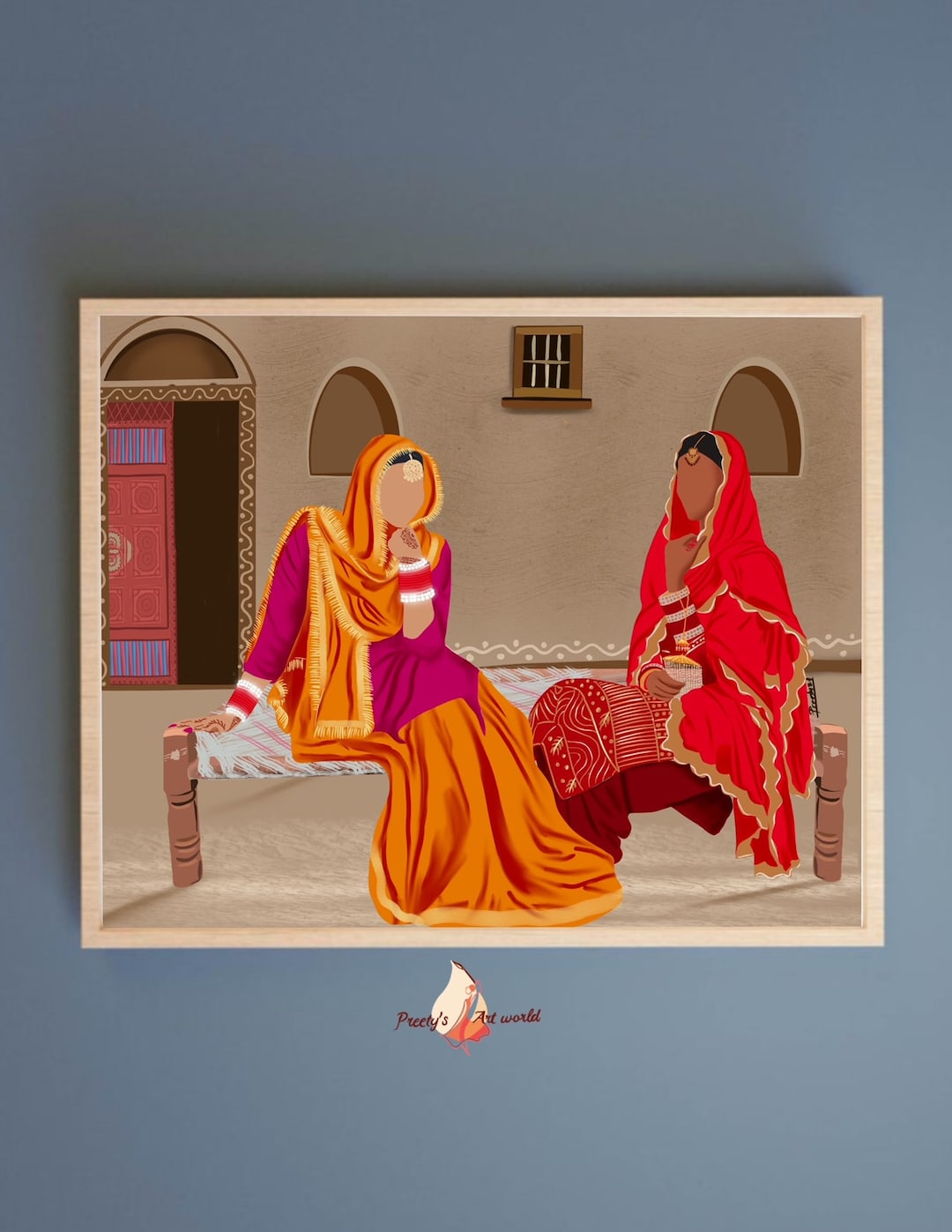Sakhiyann I Punjabi Brides Sitting on A Manja, Khatiya ,charpai ...