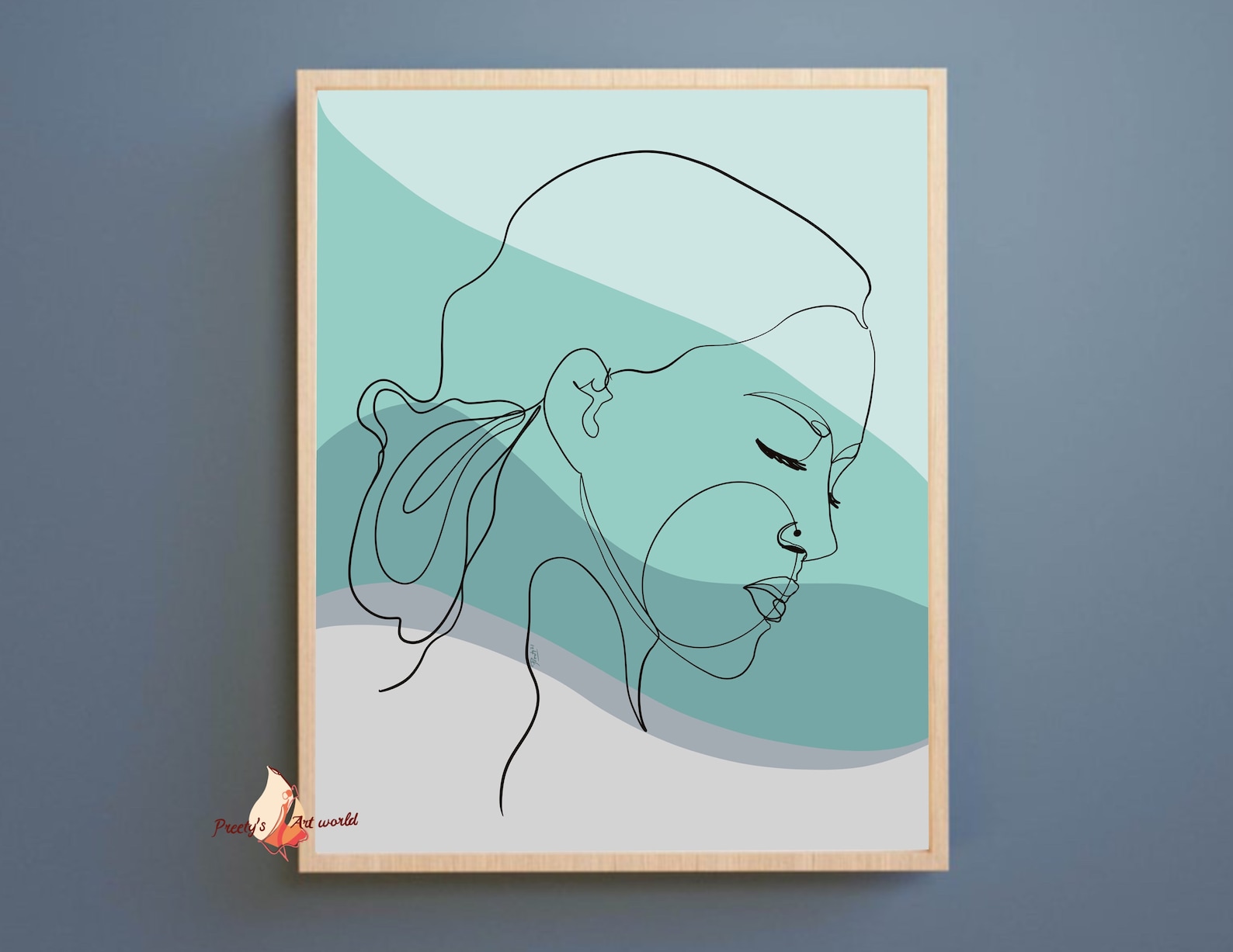 Female One-line Portrait I One Line Print I Woman Line Art I - Etsy
