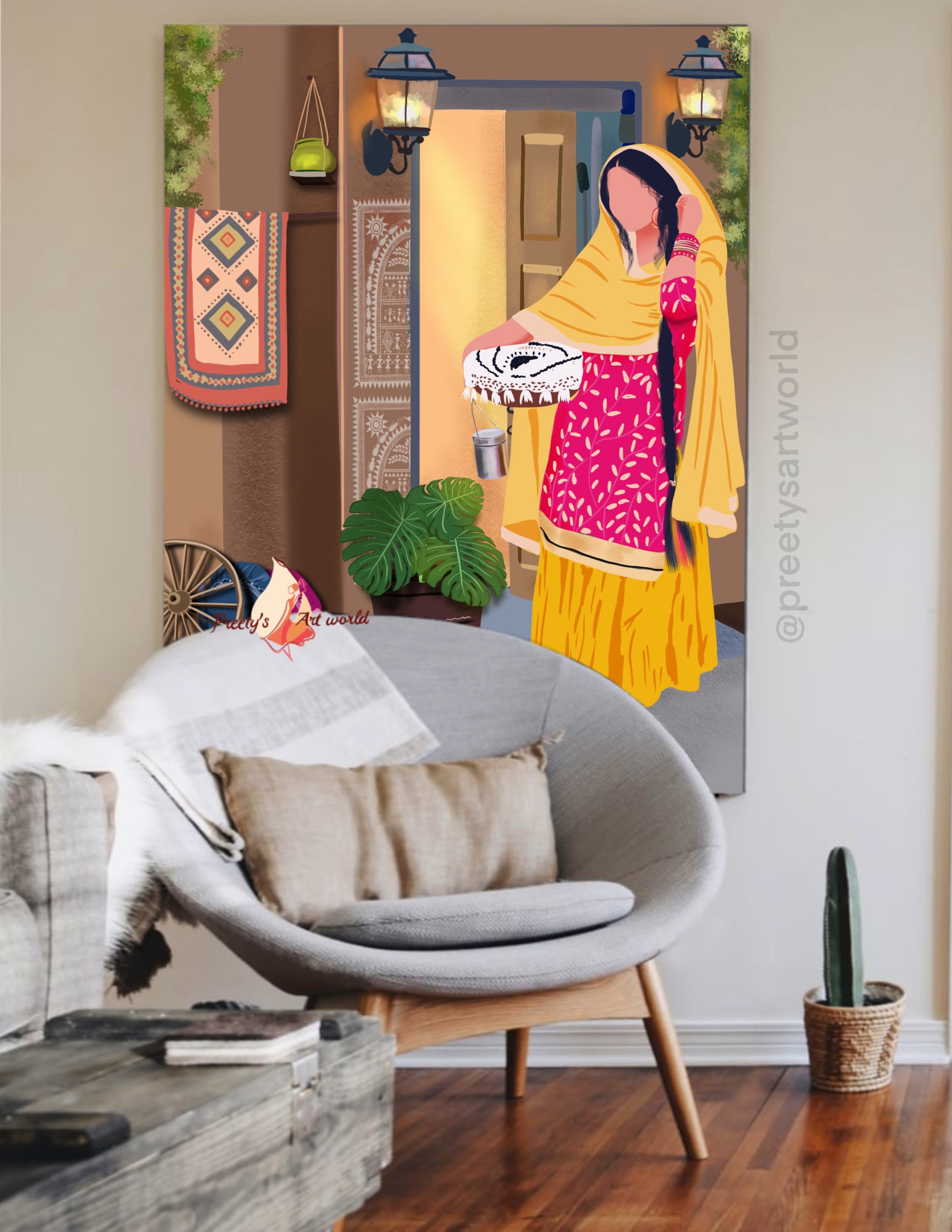 Buy Punjabi Culture Art Print I Sikh Punjab Virsa Home Decor I Women ...
