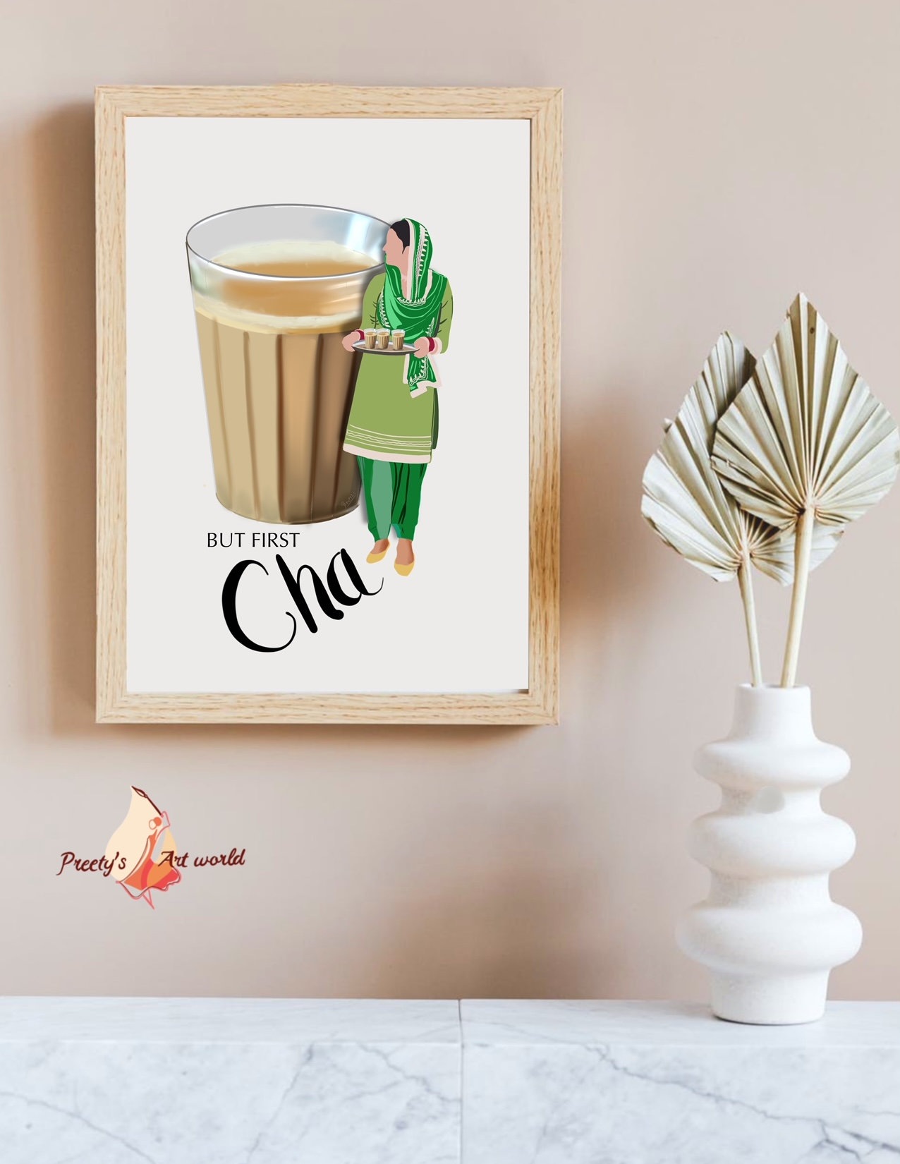 But First Cha/tea Punjabi Kitchen Print I Indian Tea Lover I - Etsy