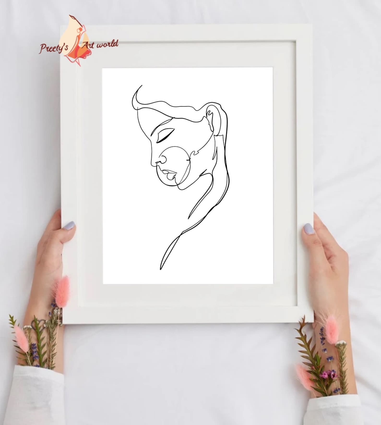 Minimalist Line Art Woman Line Drawing Modern Minimalist - Etsy