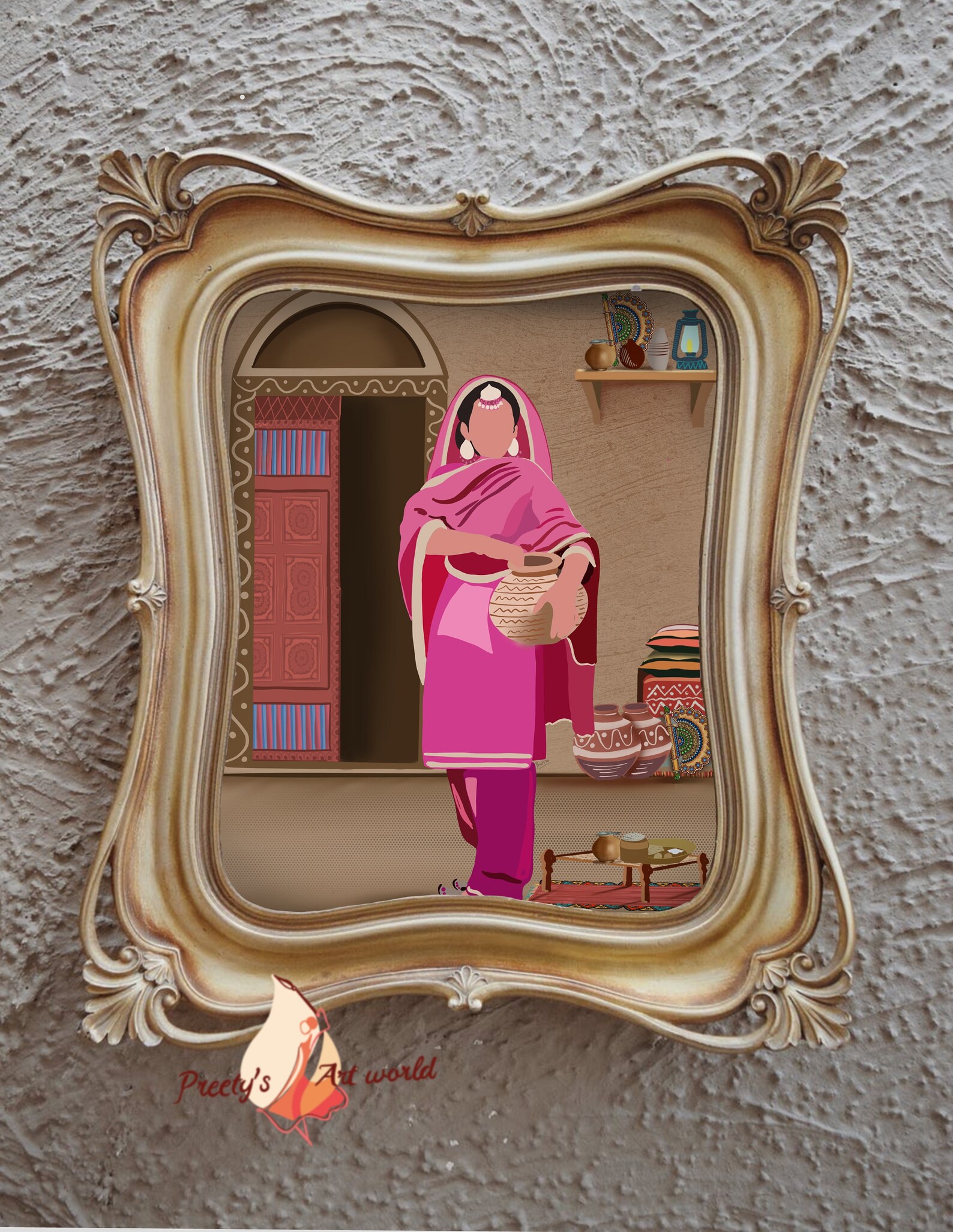 Punjabi Sikh Women Carrying Matka Water Pot Art Print I - Etsy