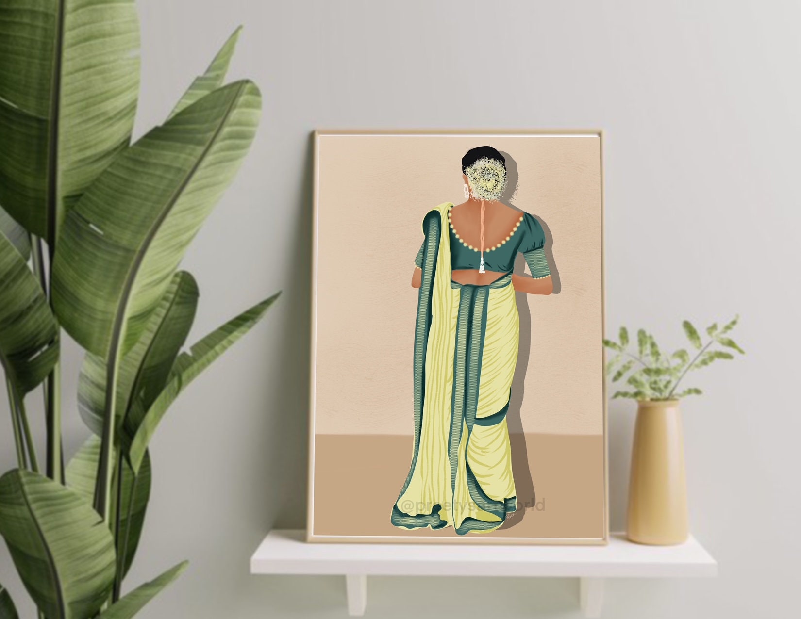 Marathi Women Wearing Saree Art I Indian Art Print I Desi Indian Desi ...